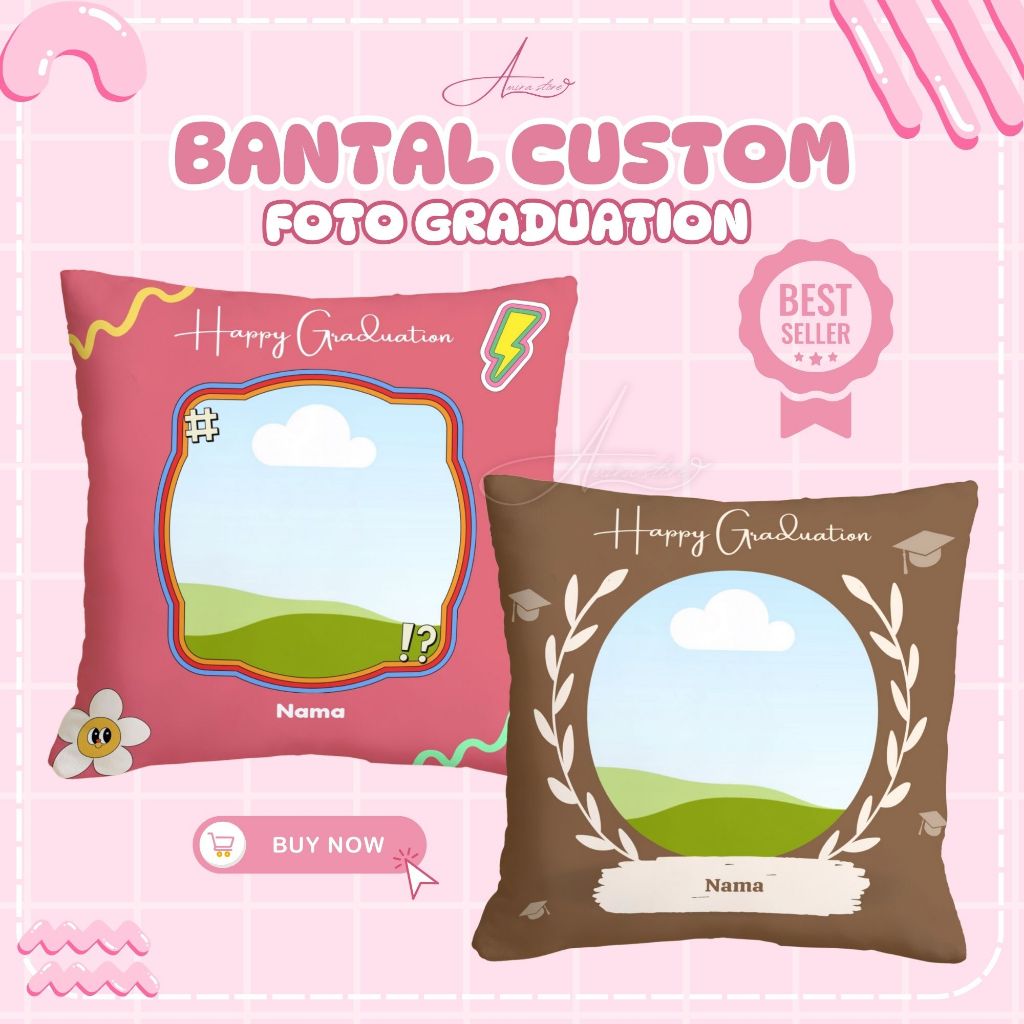 Jual BANTAL FOTO CUSTOM PRINTING GRADUATION MURAH | Shopee Indonesia