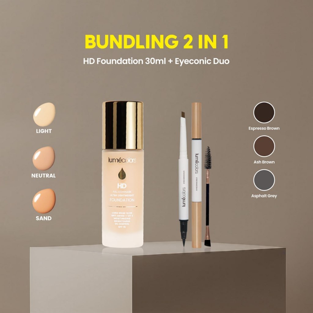 Jual PAKET FOUNDATION BOTOL + EYECONIC | Shopee Indonesia