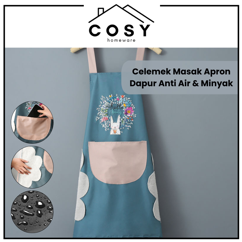 Jual COSY Celemek Masak Apron Dapur Anti Air Anti Minyak bisa Lap ...