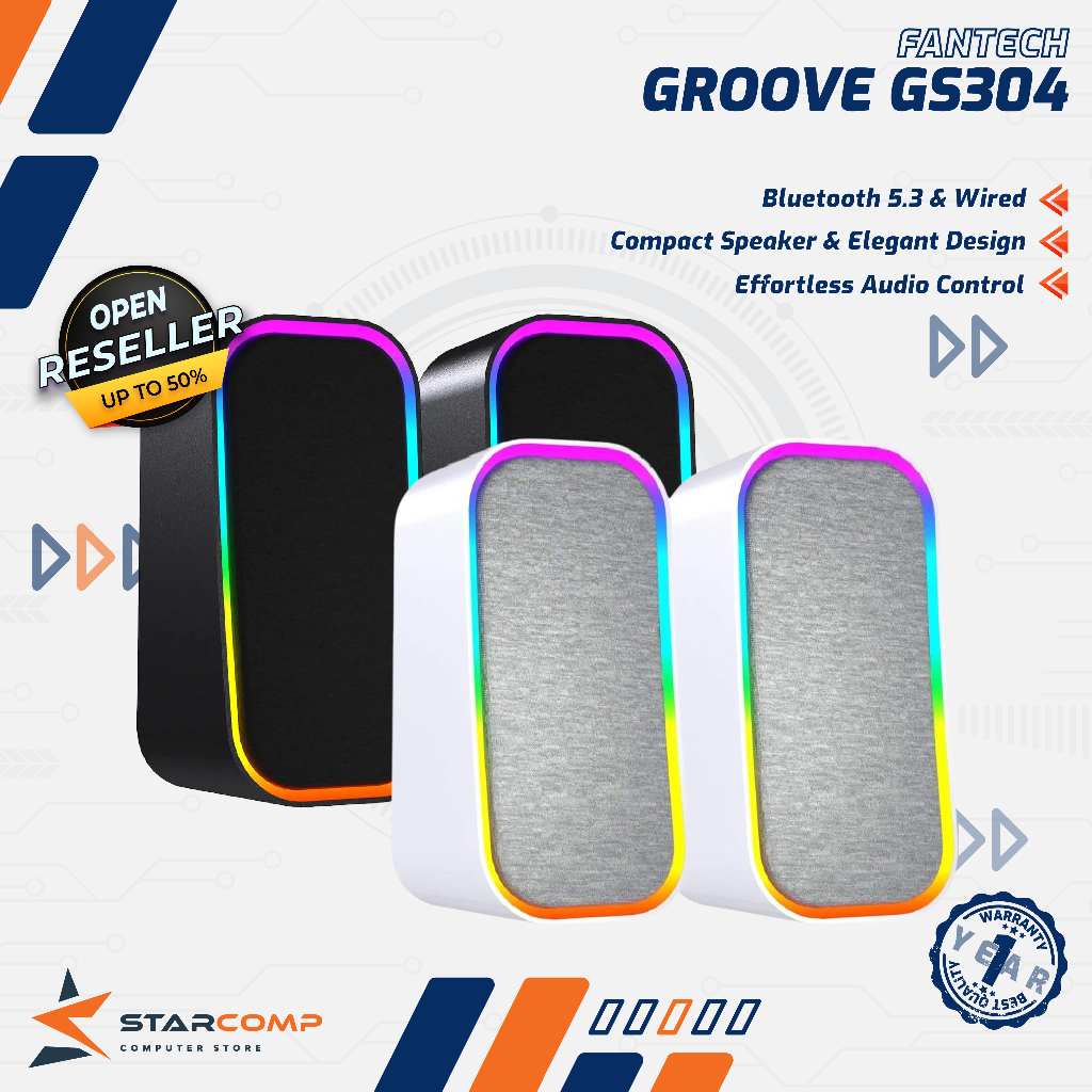 Jual Fantech GS304 Groove Speaker Gaming Bluetooth 2x Speakers RGB ...