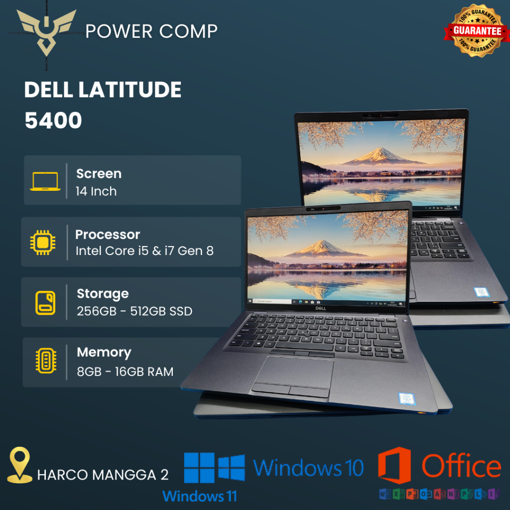 Jual Laptop Dell Latitude 5400 | Intel Core i7 Gen 8665U | 16GB RAM | 256GB SSD | Garansi 1 ...