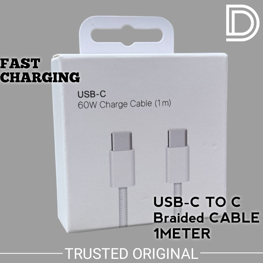 Jual Braided USB-C To C 1 Meter - Fast Charging - Type-C - Kabel ...