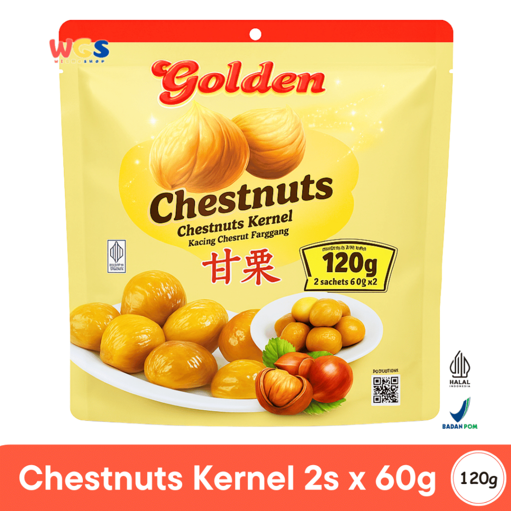 Jual Golden Chestnuts Kernel 120g (2 Sachet x 60g) – Kacang Kastanye ...