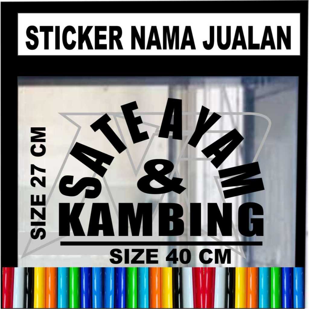Jual STICKER TULISAN SATE AYAM KAMBING STICKER TULISAN UNTUK NAMA ...