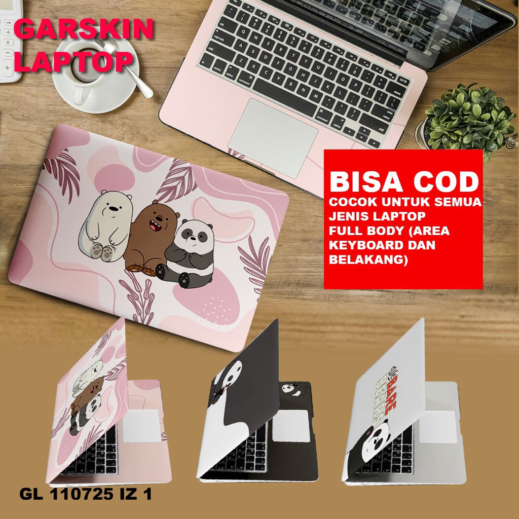 Jual NAOMI DESIGN Sticker Graskin Laptop Bare Bears Waterfroop GL ...