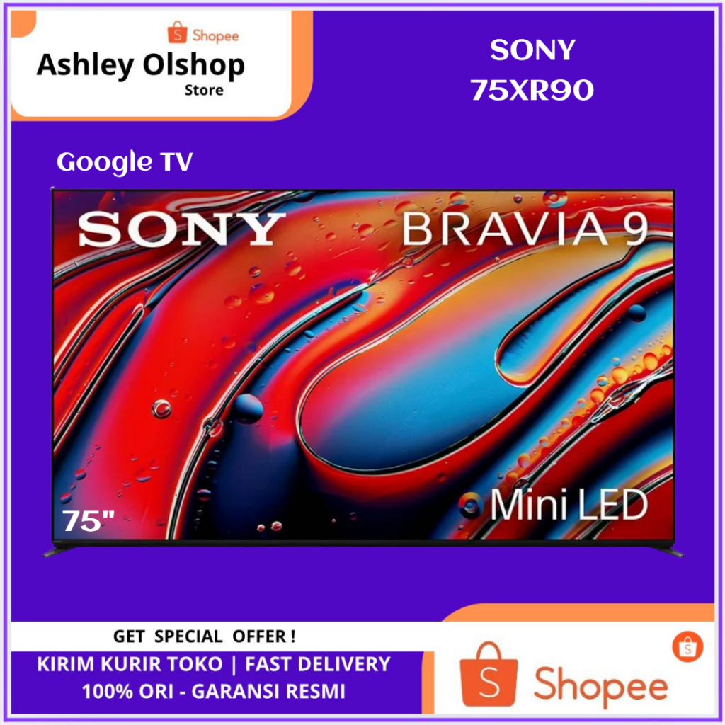 Jual TV Sony Bravia 9 K-75XR90 Google TV Mini LED Sony XR90 75 Inci 4K ...