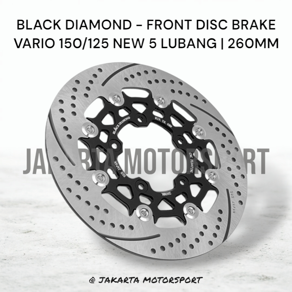 Jual Black Diamond Piringan Cakram Depan VARIO 150 New 125 New 5 Lubang ...