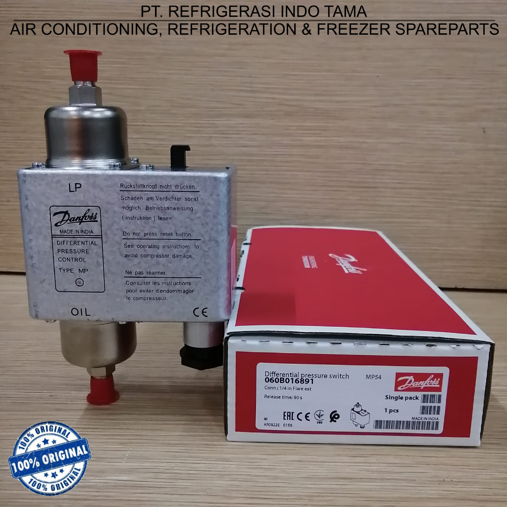Jual MP 54 90S DIFFERENTIAL PRESSURE SWITCH DANFOSS FIXED / OIL ...