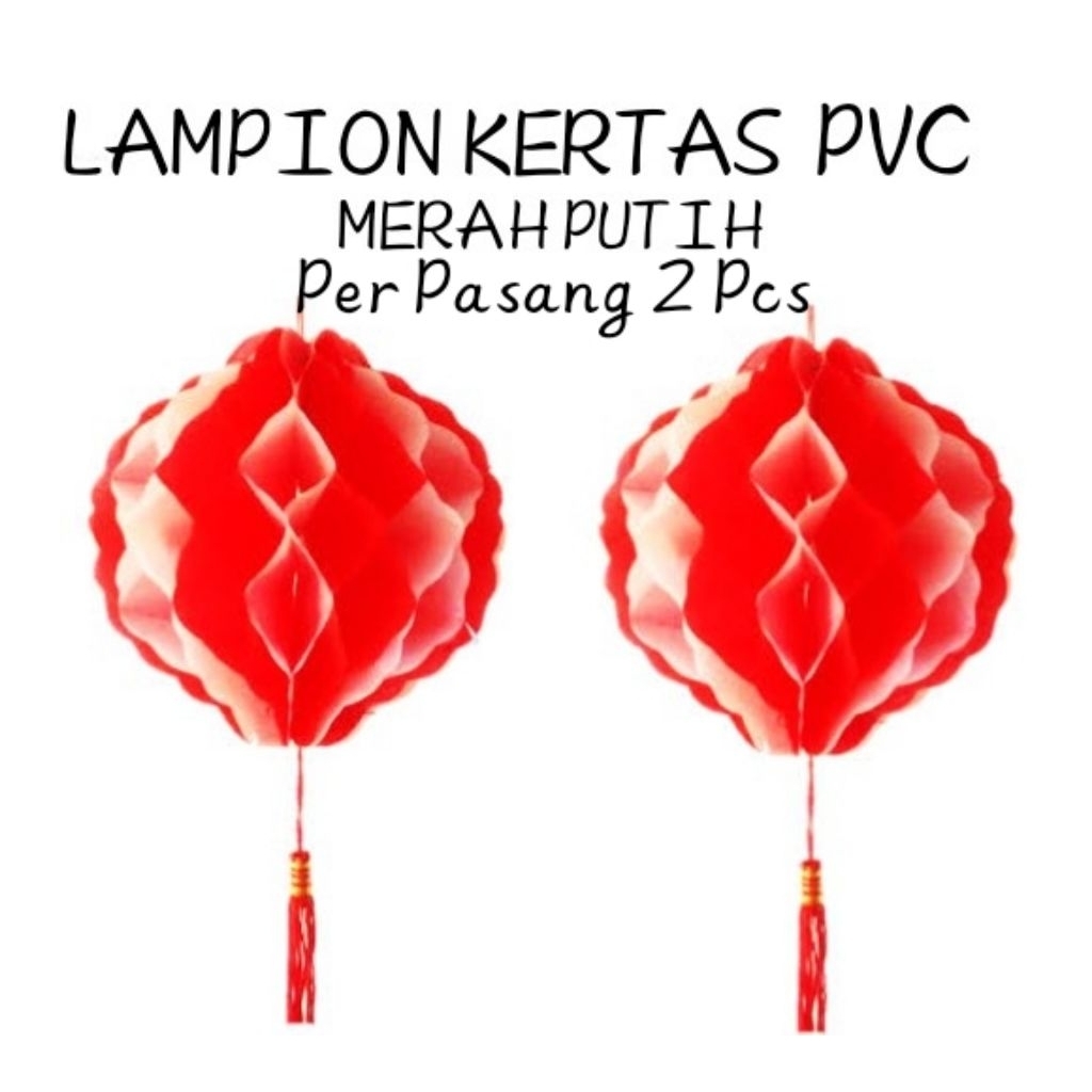 Jual Lampion Lipat Plastik Honeycomb Merah Putih Hiasan Dekorasi ...