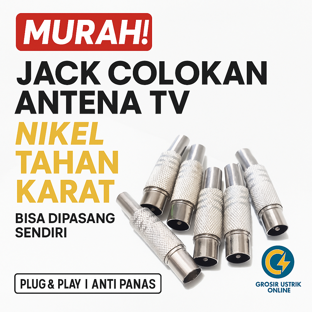 Jual Colokan Antena TV Jantan Besi Male | Jack Jek TV Analog Tabung LED ...