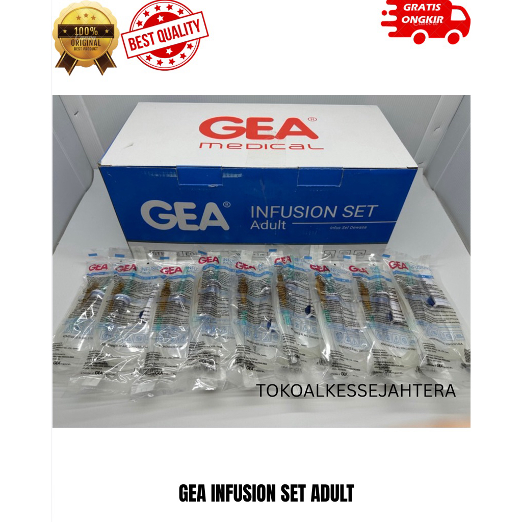 Jual GEA INFUS SET DEWASA SELANG INFUS DEWASA INFUSION SET ADULT SATUAN ...