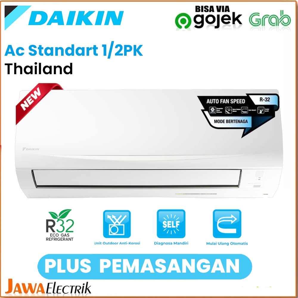 Jual DAIKIN FTC15NV14 + PASANG AC Split 1/2 PK Super mini Split Standard Thailand Garansi Resmi ...