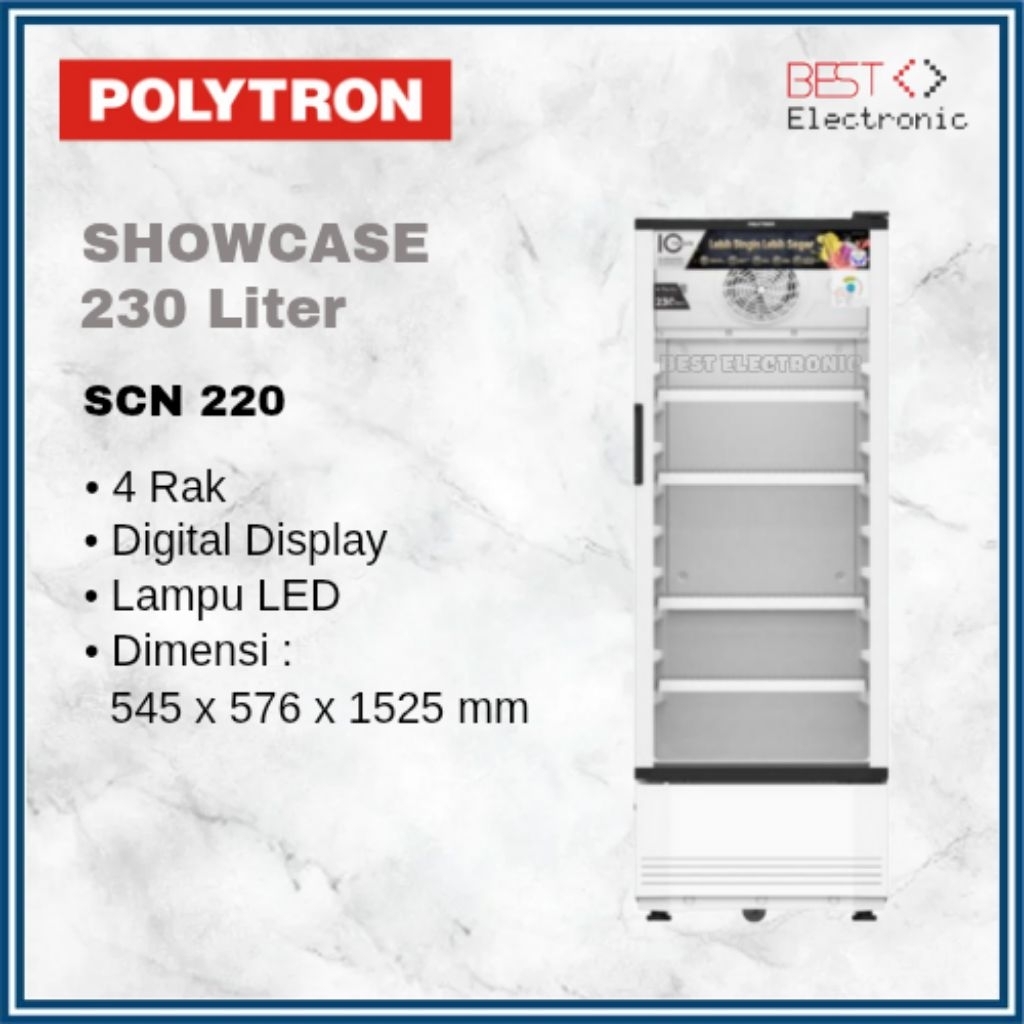Jual SHOWCASE FAST COOL POLYTRON SCN 220 SCN220 SCN-220 | Shopee Indonesia
