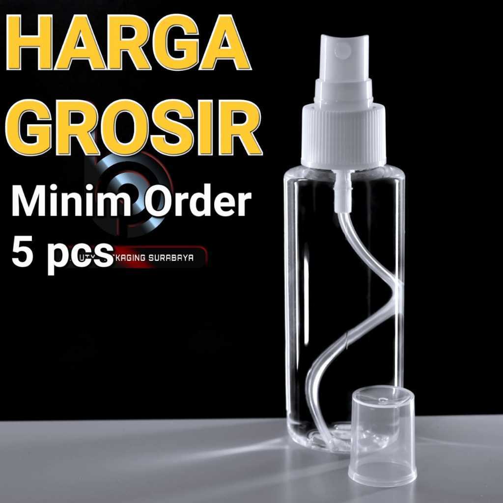 Jual Botol Plastik PET 100ml RF Bening Tutup Spray - MOQ 5 PCS | Shopee Indonesia