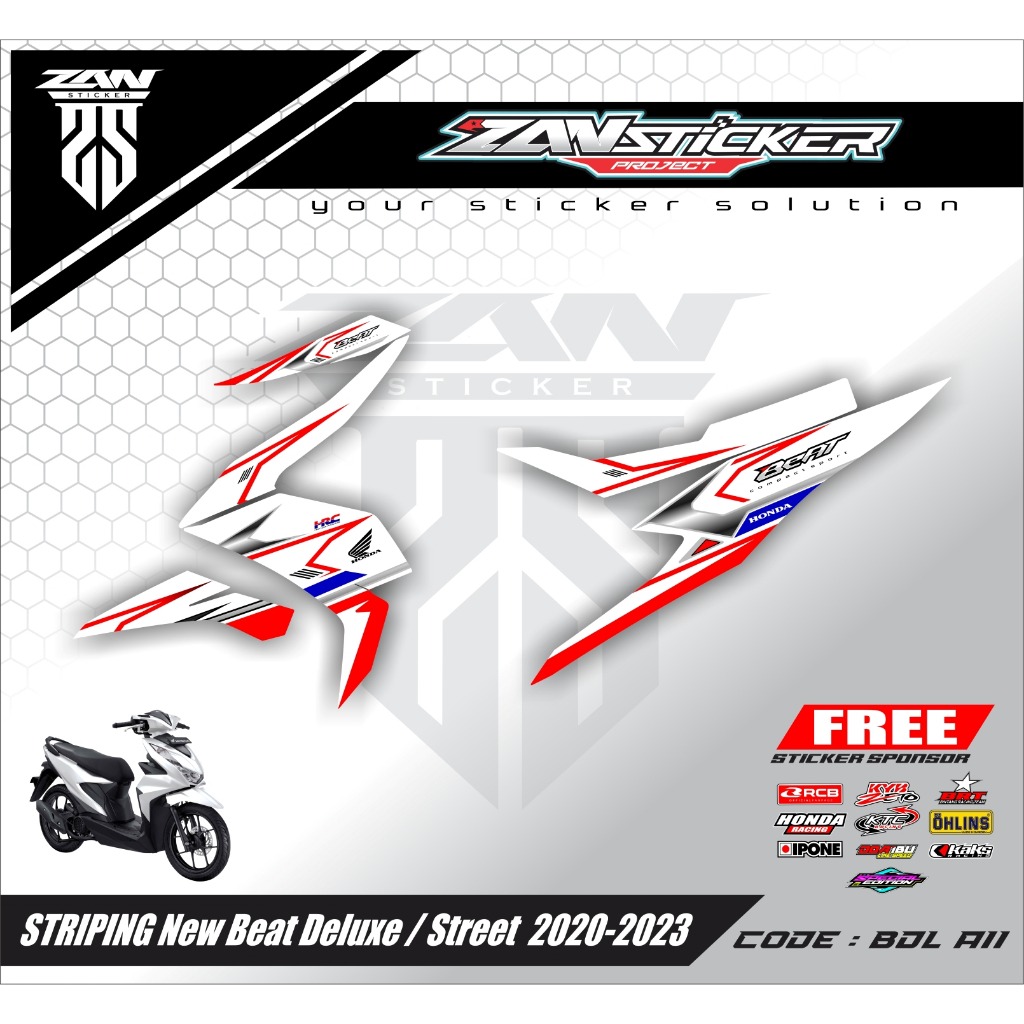 Jual STICKER striping Variasi BEAT DELUXE 2020 2021 2022 2023 Simple ...