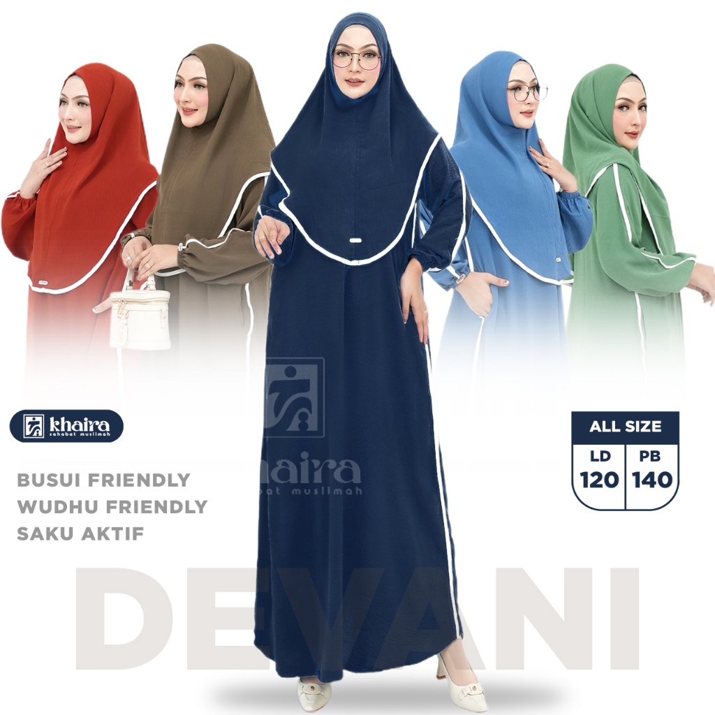 Jual Khaira | Devani - Set Hijab Baju Gamis Modern Busui Kekinian Bahan ...