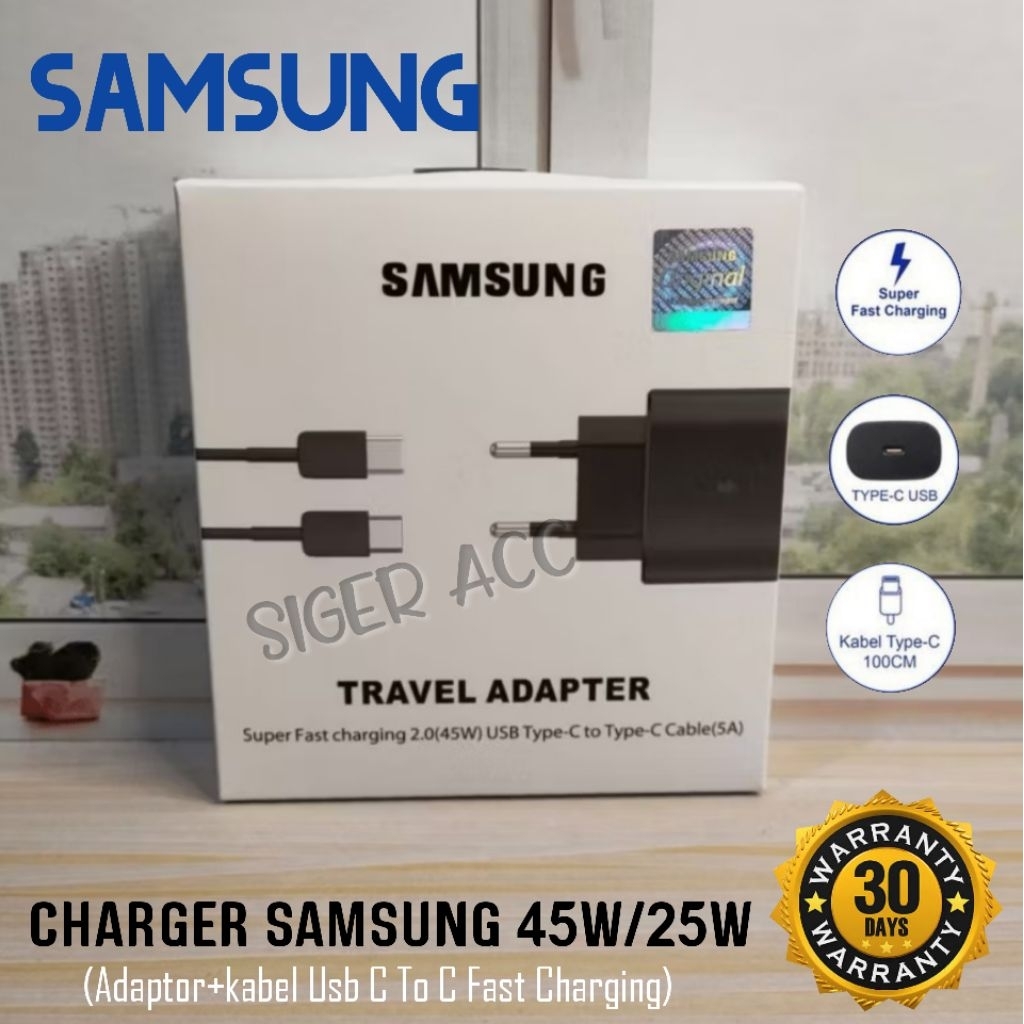 Jual Charger SAMSUNG TAB A9 / A9 PLUS 45Watt 25Watt Original Usb C To C ...