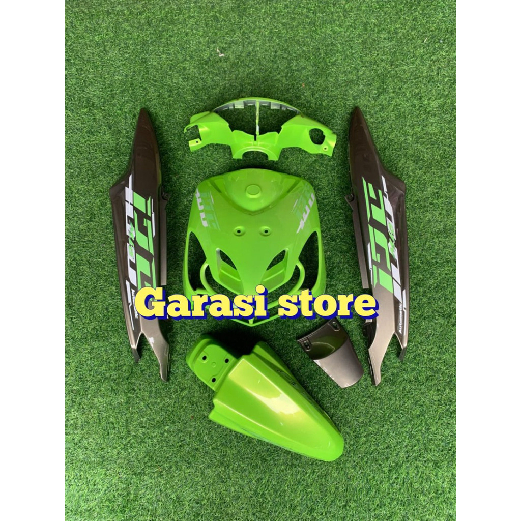 Jual fulset body bodi halus yamaha mio smile plus striker hijau grey ...