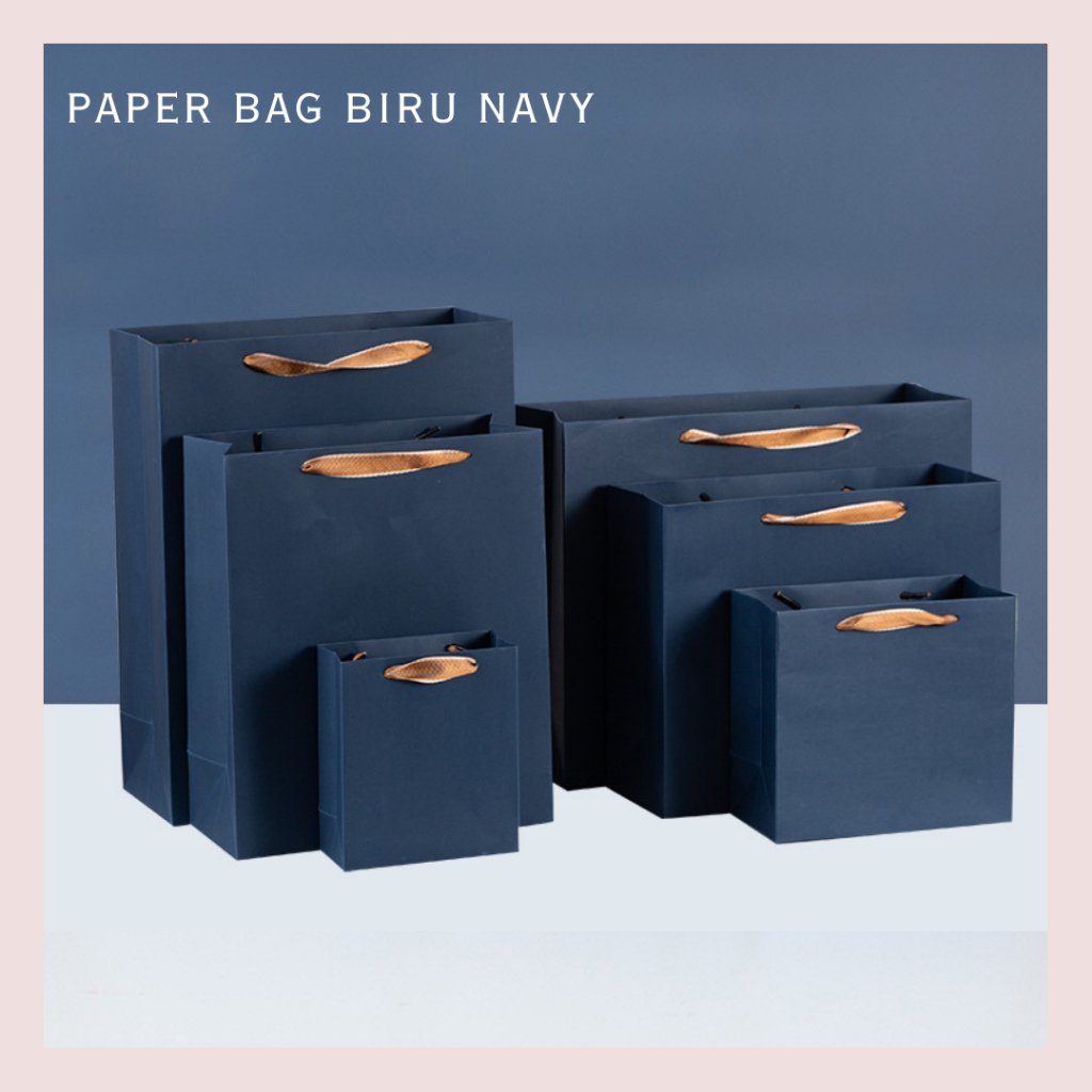 Jual Paper Bag Navy Kantong Kado Bingkisan Hadiah Goodie Bag Paperbag ...