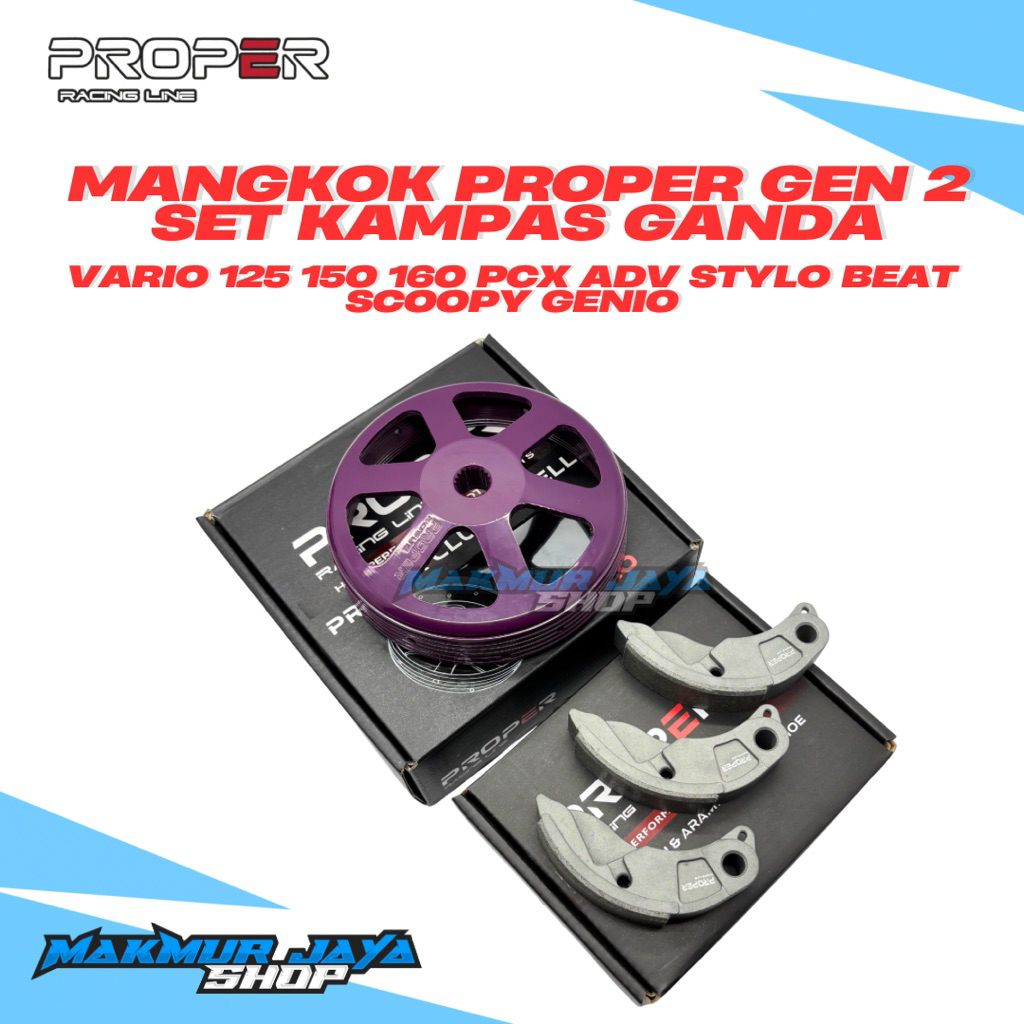 Jual PROPER MANGKOK GANDA GEN 2 SET KAMPAS GANDA CARBON PROPER VARIO ...