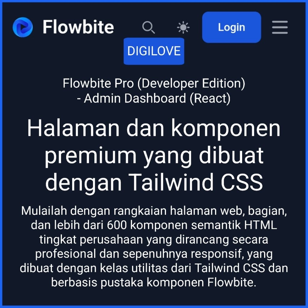 Jual Flowbite Pro (Developer Edition) - Admin Dashboard (React ...