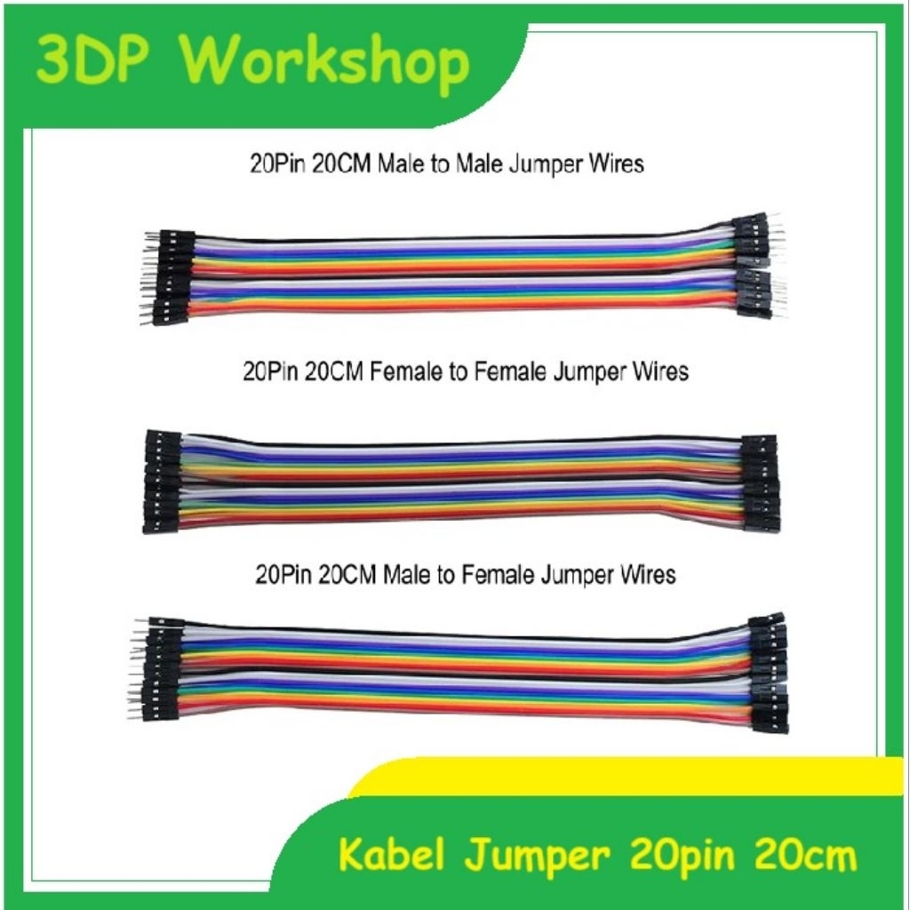 Jual Kabel Jumper 20pin 20cm Breadboard Arduino Esp | Shopee Indonesia
