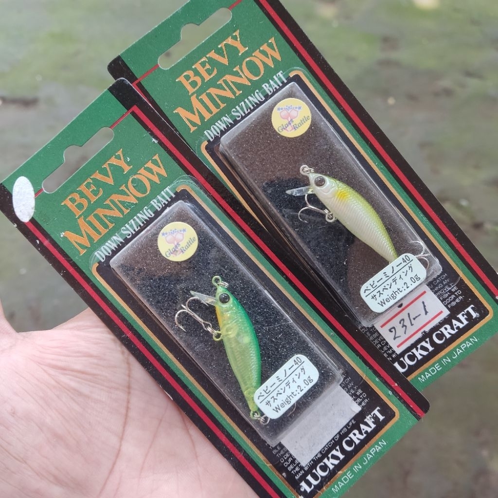 Jual Lucky Craft Bevy Minnow 40 & 45 (belum terpakai namun kemasan ...