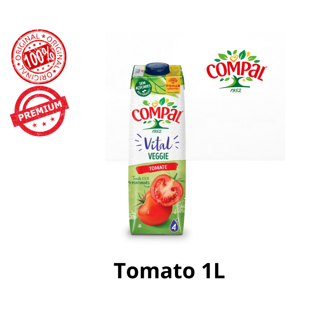 Jual JUICE COMPAL VITAL VEGGIE TOMATE/JUS TOMAT 1L | Shopee Indonesia