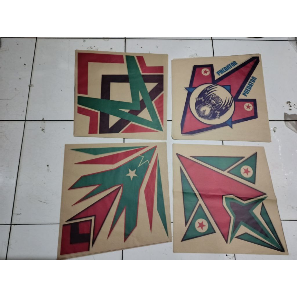 Jual Kertas layangan sablon 2warna B 100 lembar "hanya kertasnya ...