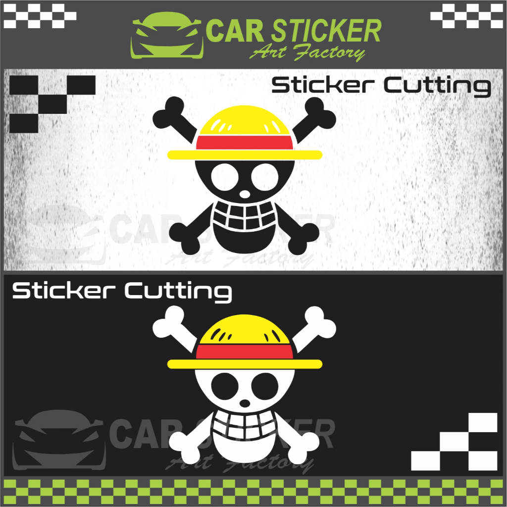 Jual One21 stiker one piece / stiker mobil one piece / STICKER LOGO ONE ...