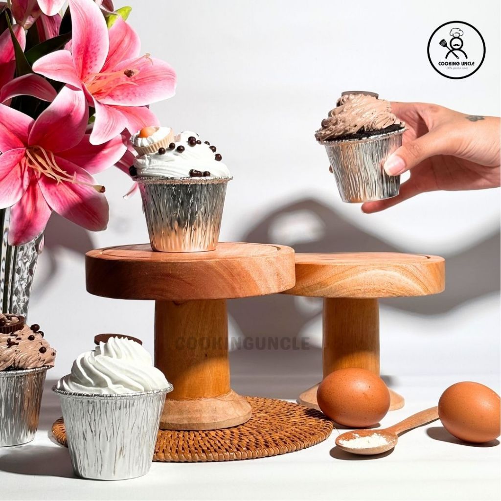 Jual Stand Cake Kayu 15cm Mahoni Asli Food Grade | Alas Cupcake Kue ...