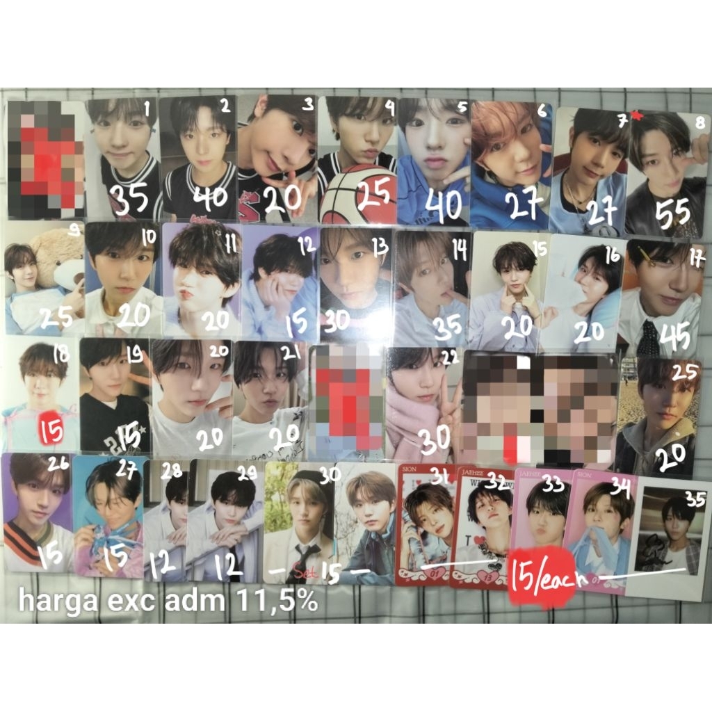 Jual Official Photocard Jaehee Ryo Yushi Sion Sakuya NCT WISH | Shopee Indonesia