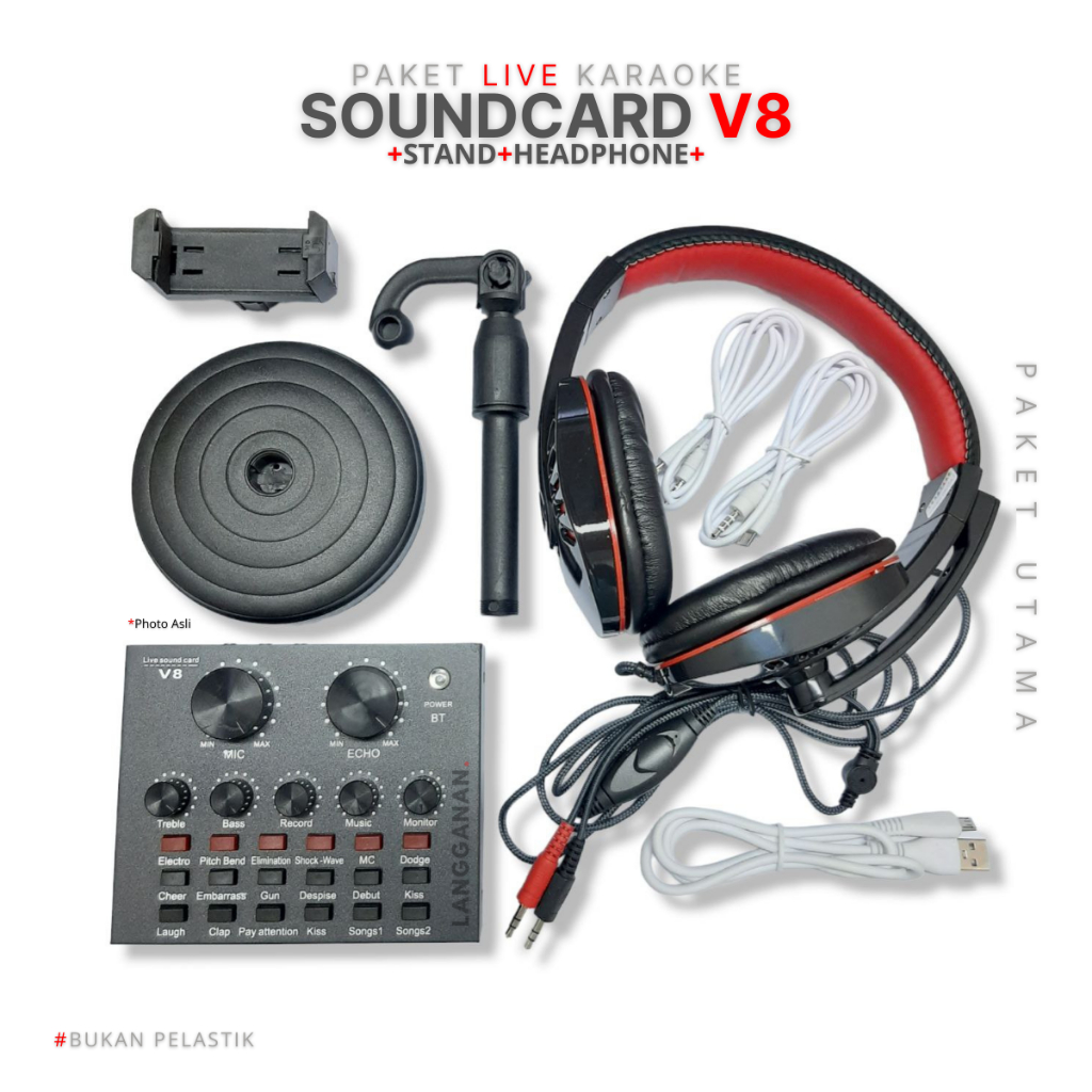 Jual Sound card V8 Bluetooth Audio External Mixer Soundcard Alat Live ...
