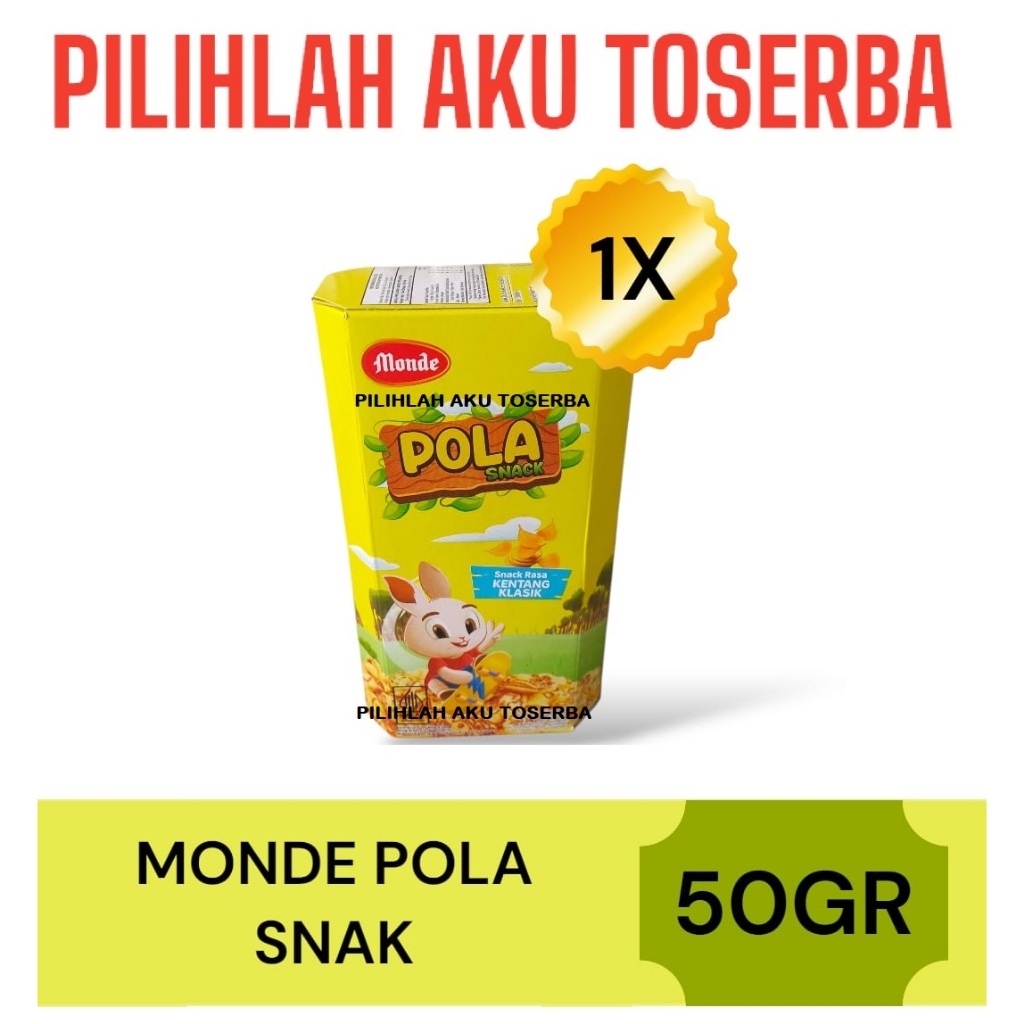 Jual Monde POLA SNACK 50 gr - ( HARGA 1 BOX ) | Shopee Indonesia