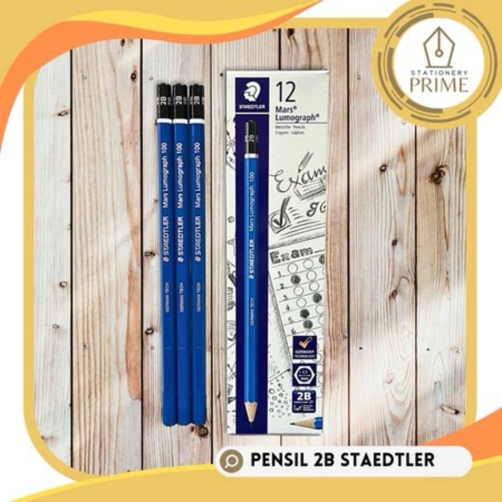 Jual Pensil Staedtler 2B Biru (Isi 12 Pcs) | Shopee Indonesia