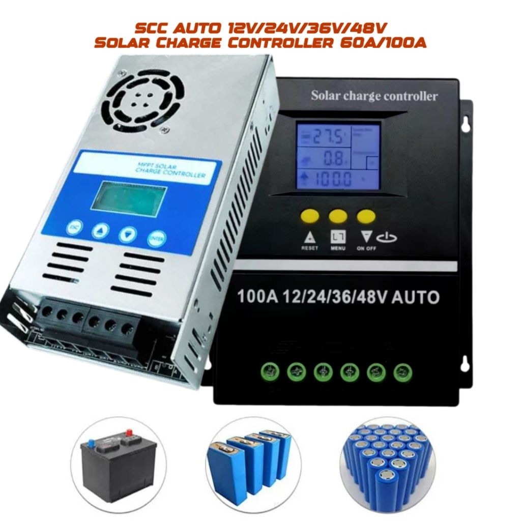 Jual SCC MPPT/PWM 100A/60A Auto 12/24/36/48V Solar charge controller ...