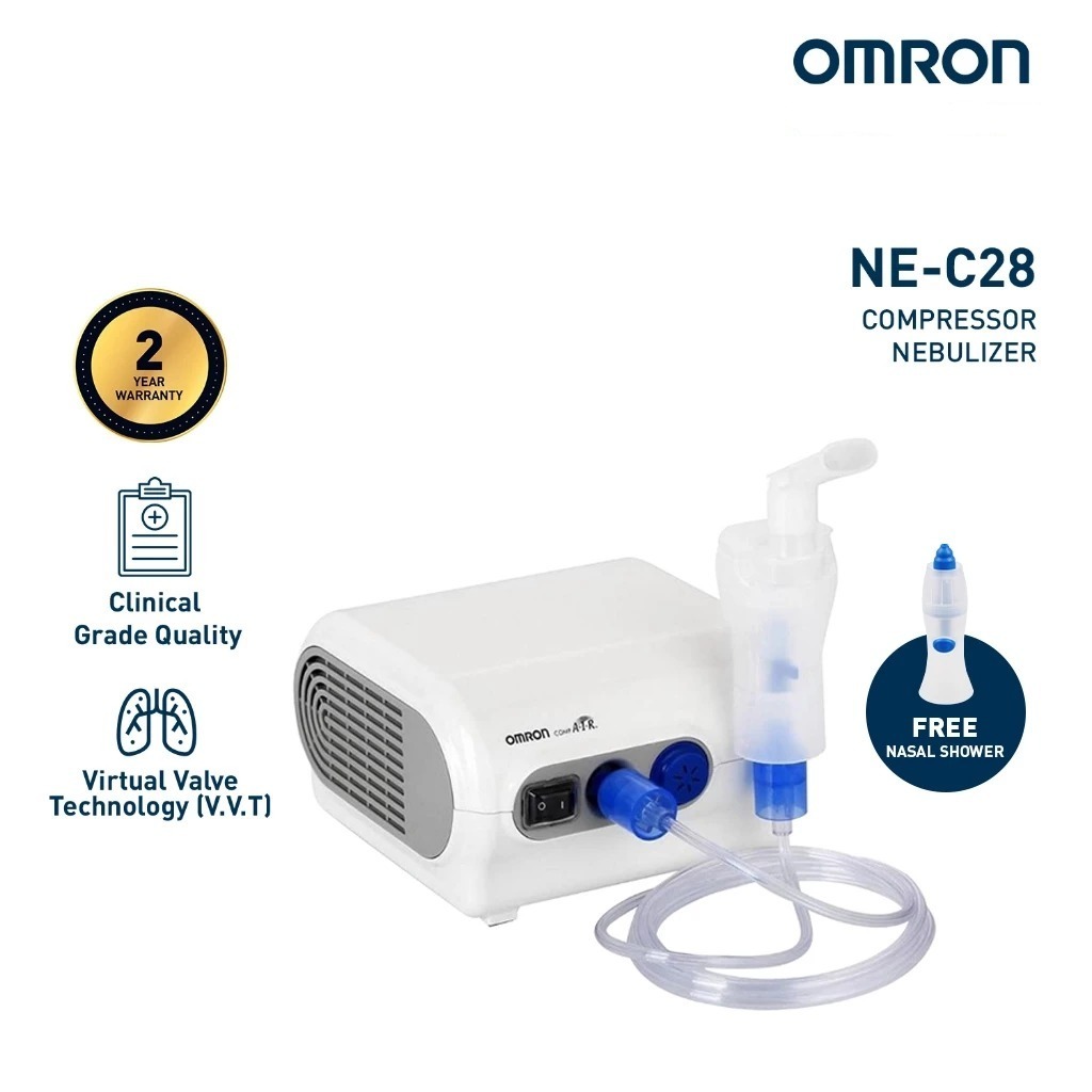 Jual Omron Compressor Nebulizer NE-C28 Alat Terapi Pernapasan | Shopee Indonesia