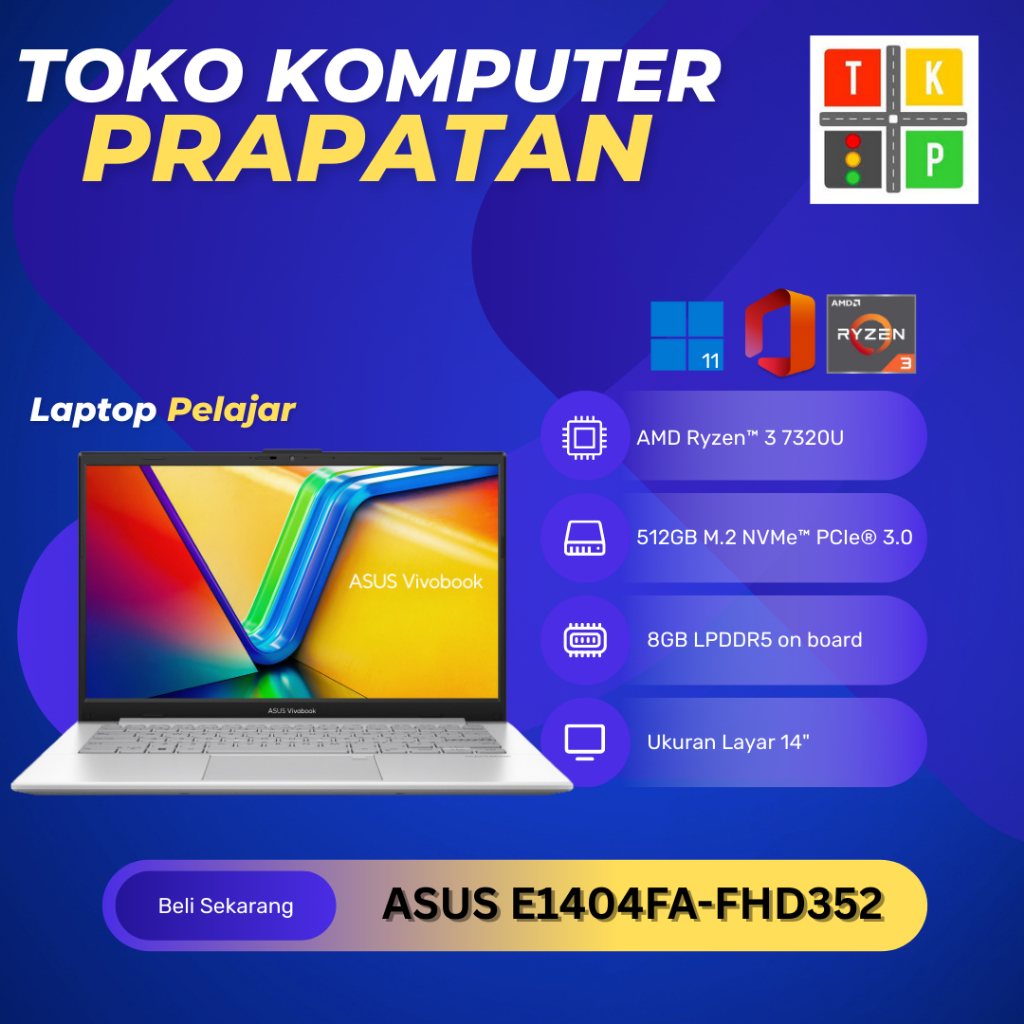 Jual Laptop Pelajar ASUS Vivobook Go 14 (E1404) - E1404FA-FHD352 AMD ...