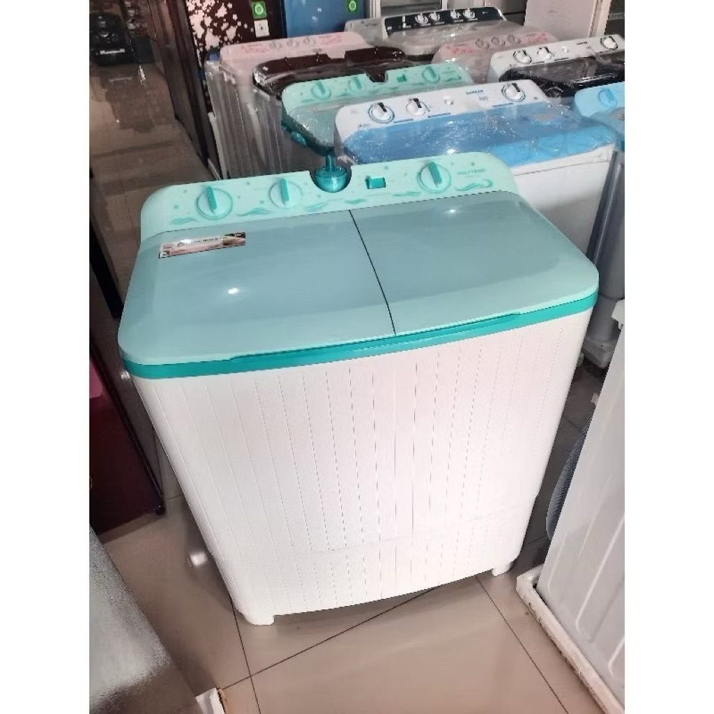 Jual Mesin cuci 10 kg POLYTRON PWM-1076 / 1082. Cuci & Kering 2 Tabung ...
