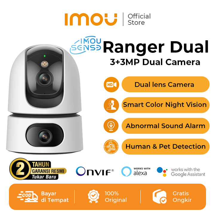 Jual IMOU Ranger Dual / Dual Pro 6MP / 10MP Dual Kamera Smart CCTV ...