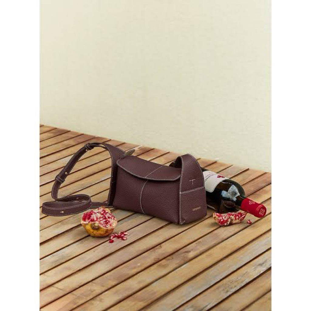 Jual songmont mini drippy bag burgundy ready original authentic ...