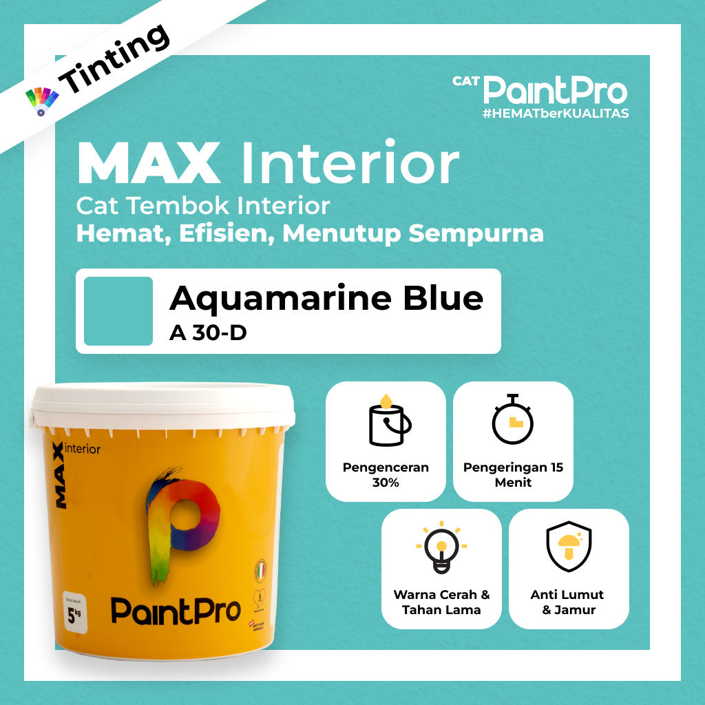 Jual Cat Tembok Tinting Murah Berkualitas | Custom 1000+ Warna | Biru ...
