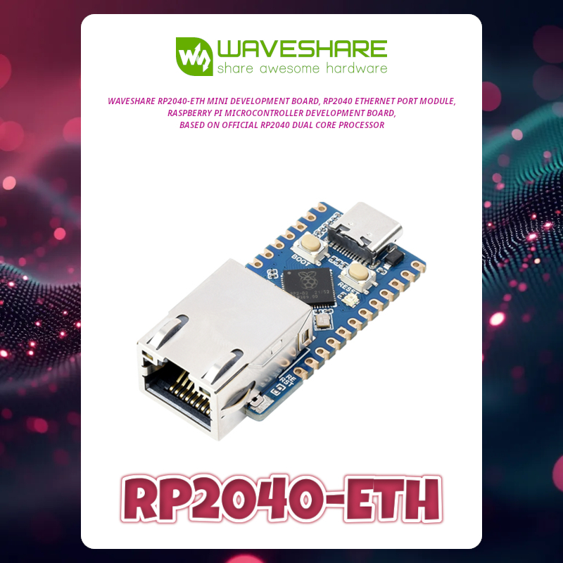 Jual WAVESHARE RP2040 ETH MINI DEVELOPMENT BOARD RP2040 ETHERNET PORT ...