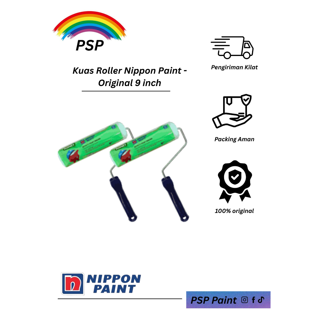 Jual Roller Nippon Paint Original Ukuran 4 dan 9 inch | Shopee Indonesia