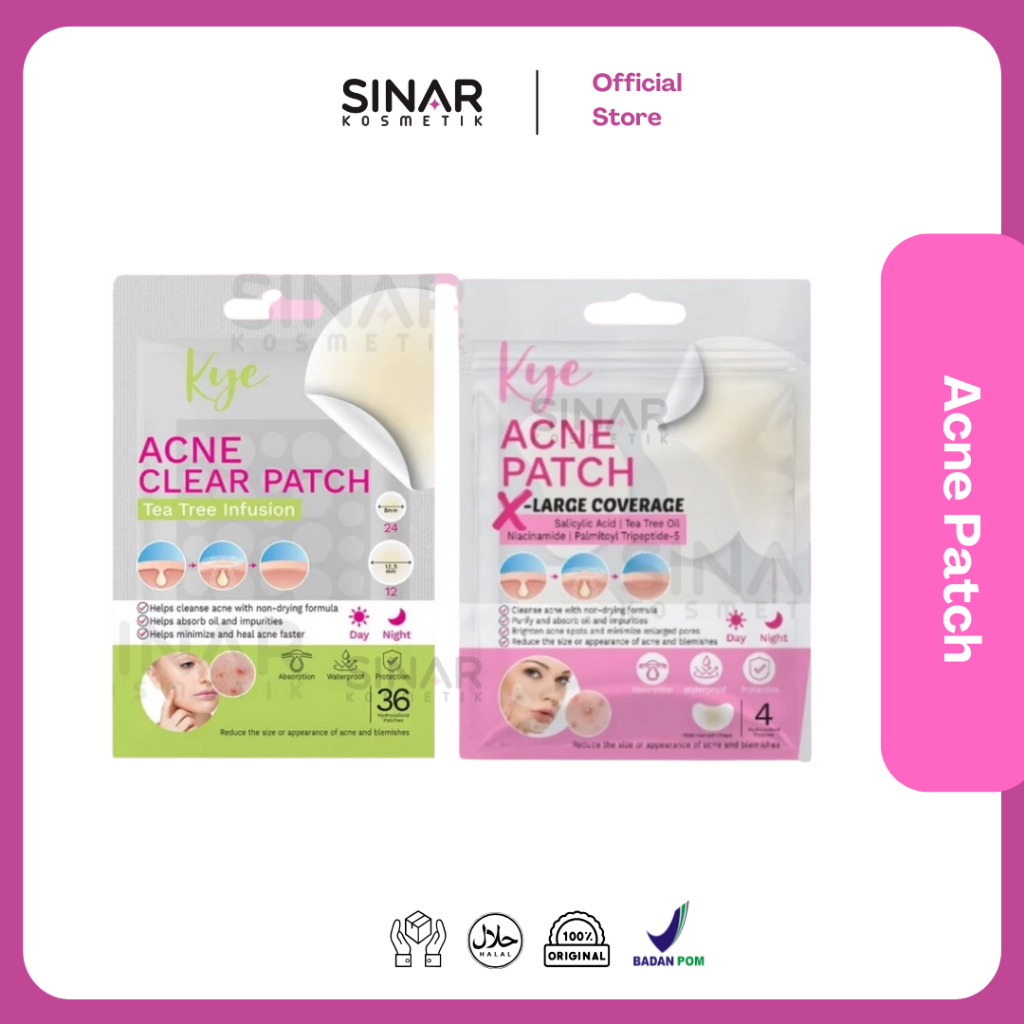 Jual Kye Acne Clear Patch 36 Patch Acne Patch X Large Coverage 4 Patch Hydrocolloid T Zone