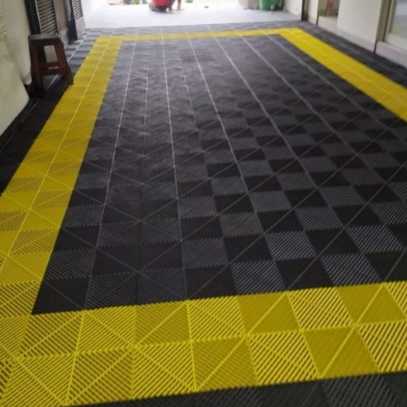 Jual Lantai garasi INTERLOCK MODULAR 40x40cm Anti Slip Anti Licin Ada ...