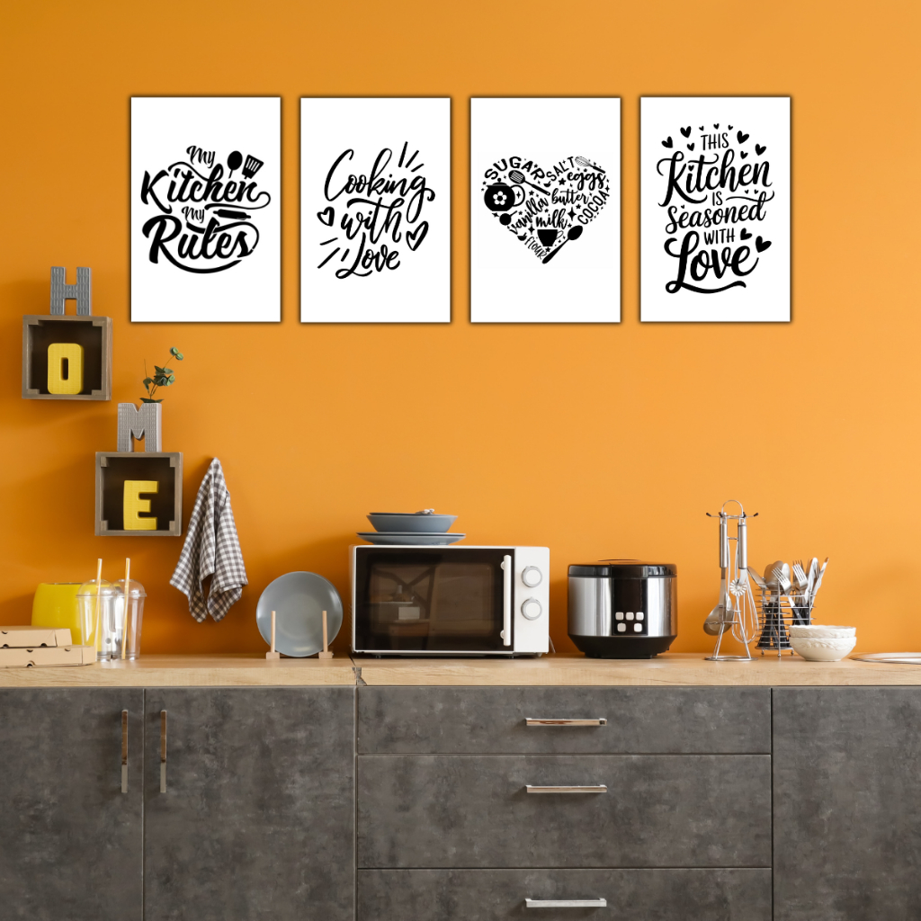 Jual Hiasan Dinding Poster Aesthetic Kitchen Rules Walldekor Pajangan ...