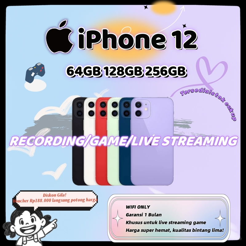 Jual iPhone 12 Indonesia Ready Stock, iP12 128/256/512GB, Second Apple 12 | Shopee Indonesia