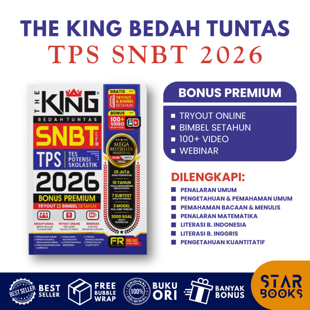 Jual Buku The King Bedah Tuntas TPS SNBT 2026 - Terbaru & Terlengkap (FORUM) | Shopee Indonesia