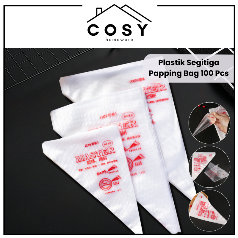 Jual COSY 100pcs Plastik Segitiga Papping Bag Plastik Contong Penghias ...
